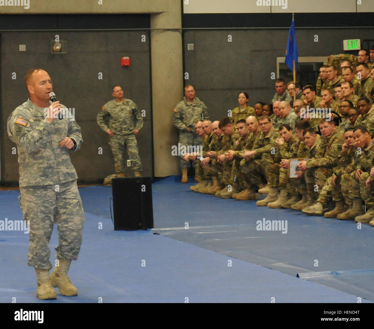U.S. Army Alaska Commander, Maj. Gen. Michael Shields addresses the men ...