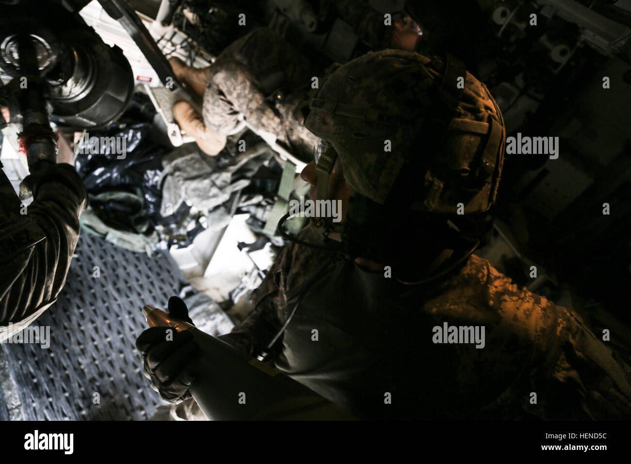 U.S. Army Sgt. Matthew Miller, a cannon crew member for an M109A6 ...