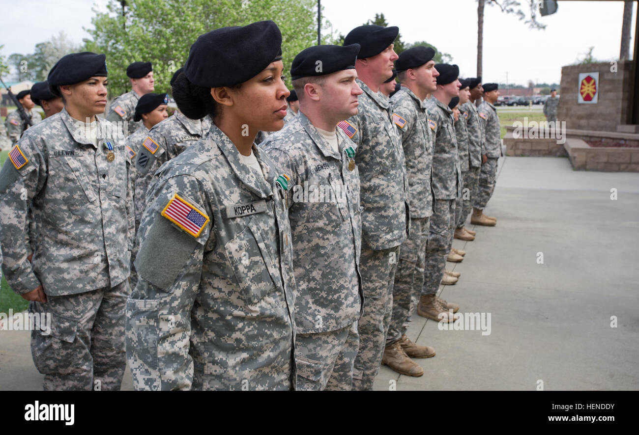 Soldiers, recognized for their contributions to the recently completed ...