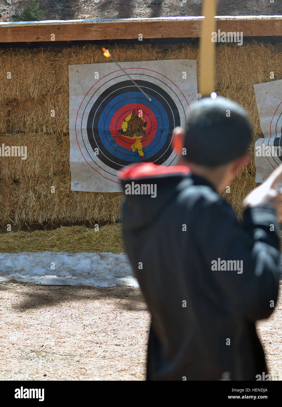 Fort Carson children and their chaperones shot arrows at an archery ...