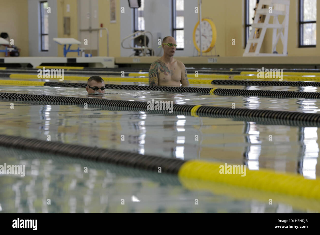 U.S. Army Soldiers and veterans practice swimming techniques for the ...