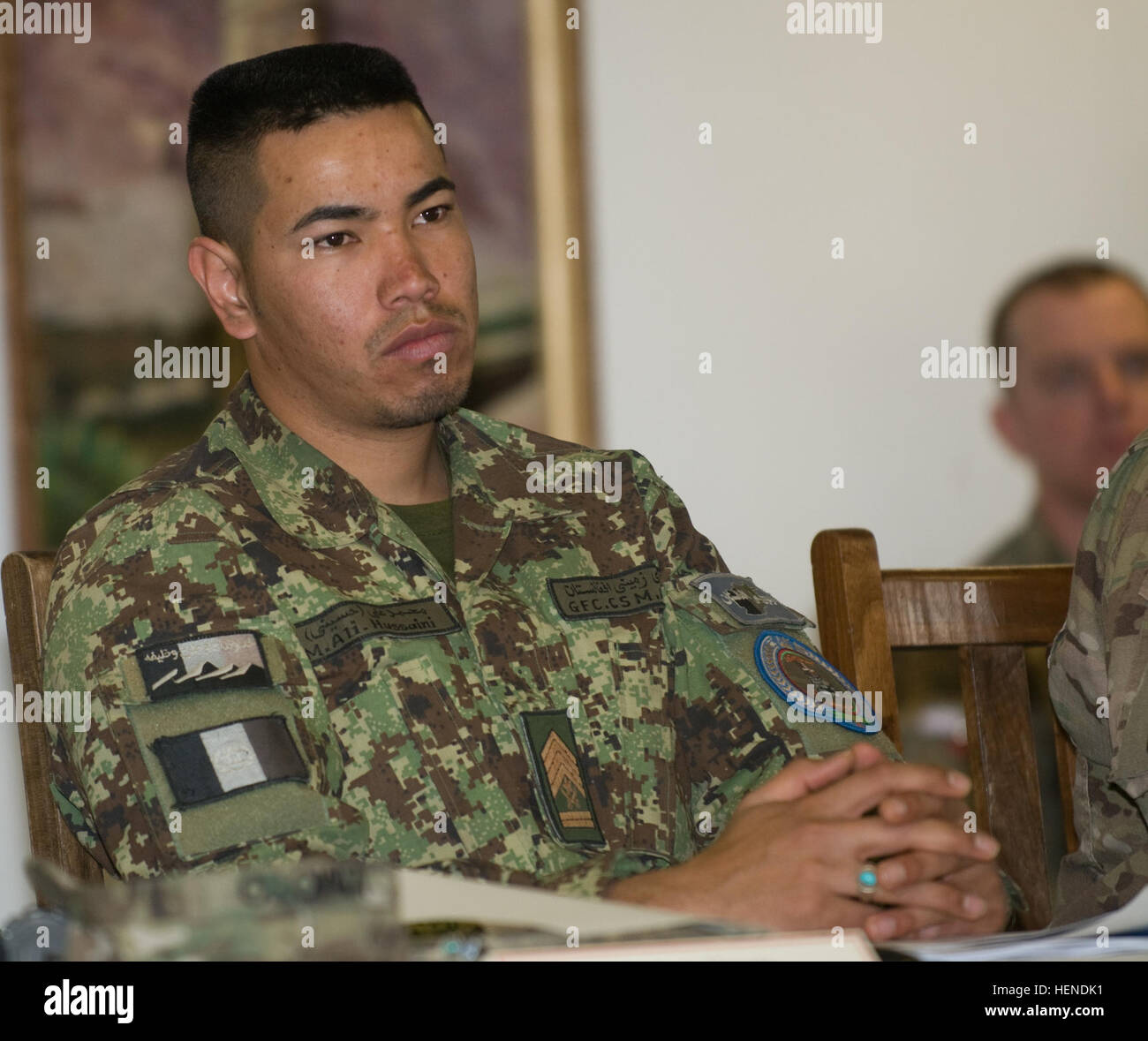 Afghan National Army (ANA) Command Sgt. Maj. Mohammad Ali Hussaini, the ...