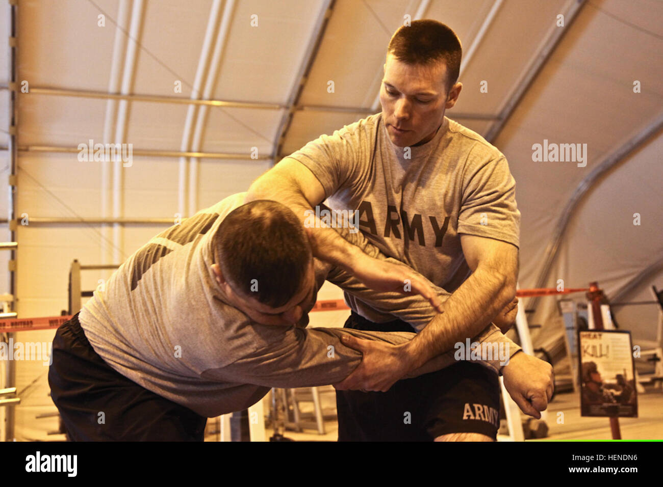 U.S. Army Maj. Nathan Friedline, right, a brigade surgeon with the 3rd ...