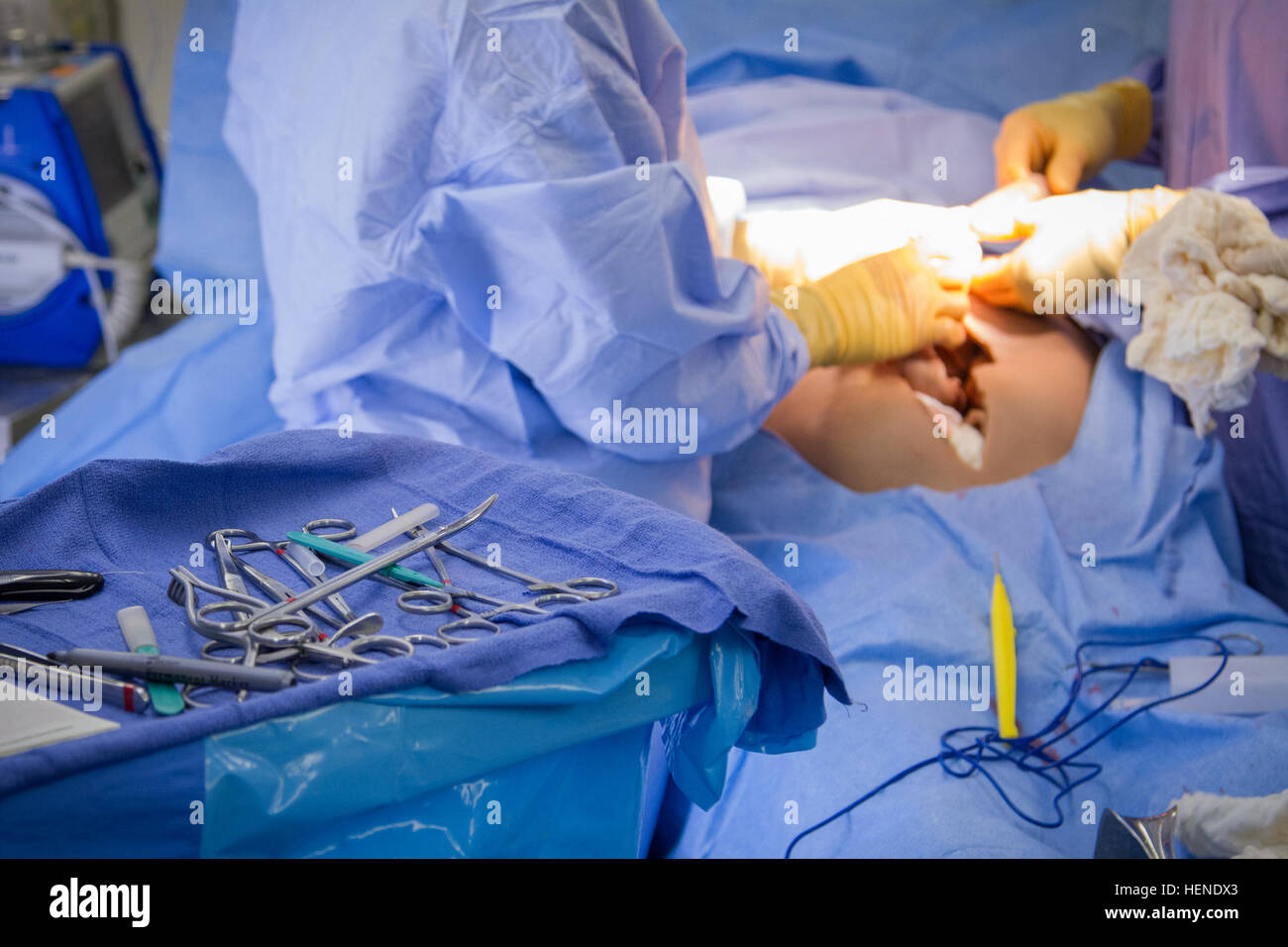 U.S. Army Surgeons from the 399th Combat Support Hospital conduct ...