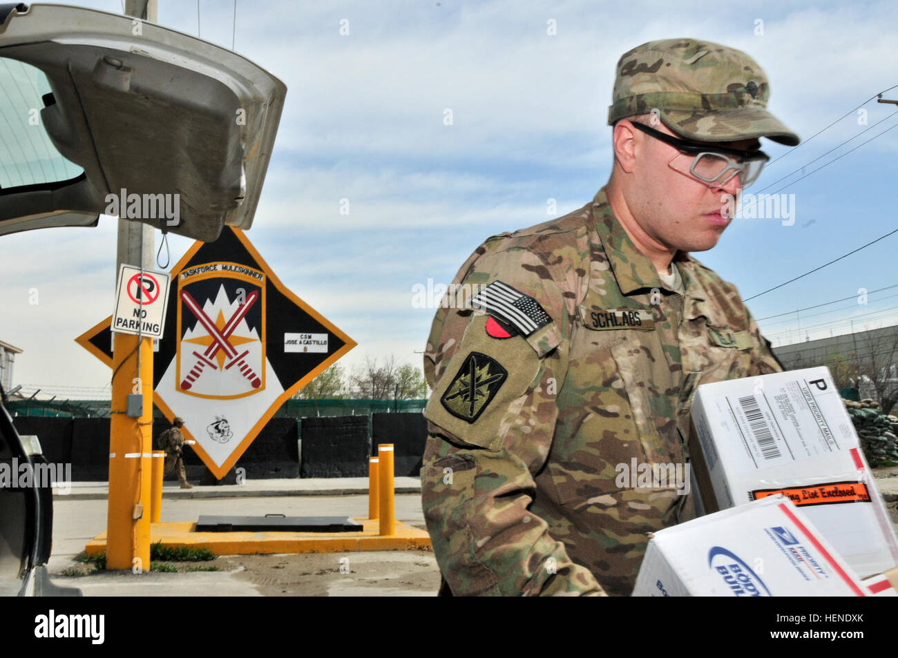 Spc. Mason Schlabs, a Southlake, Texas, native, unit mail clerk ...