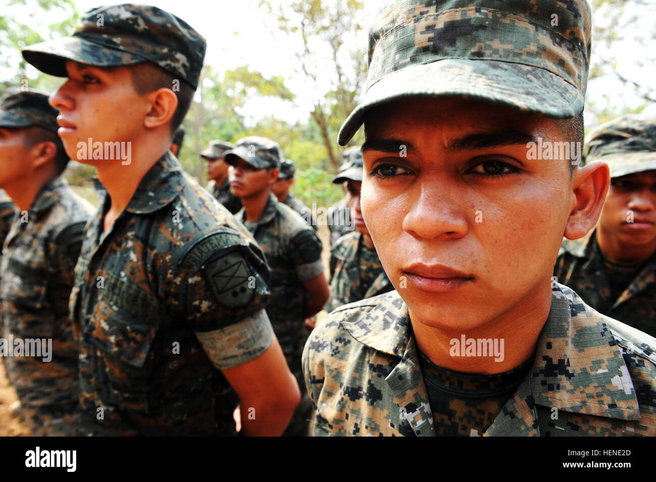 Guatemalan Soldiers of 2nd Infantry Brigade await the start of the ...