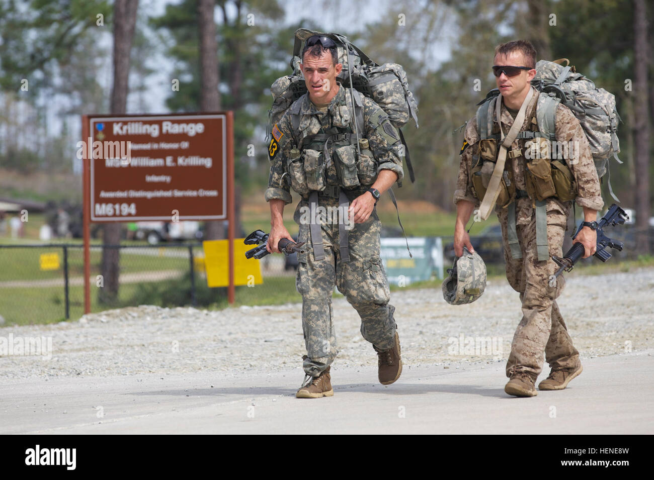 U.S. Army Sgt. 1st Class Timothy Briggs and U.S. Marine Corps Staff Sgt ...
