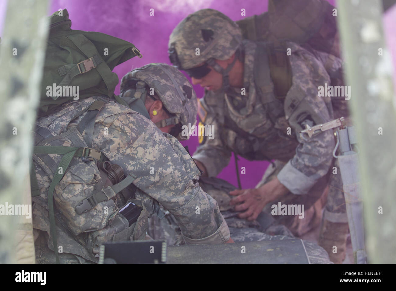 U.S. Army 1st Lt. Jonathan Brege (left) and 1st Lt. Jeffery Ivas (right ...