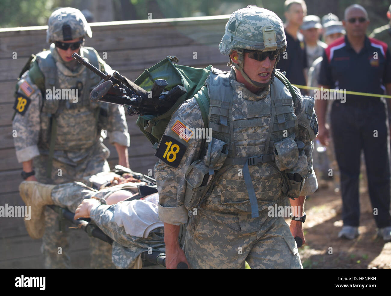 U.S. Army 1st Lt. Jonathan Brege (right) and 1st Lt. Jeffery Ivas (left ...