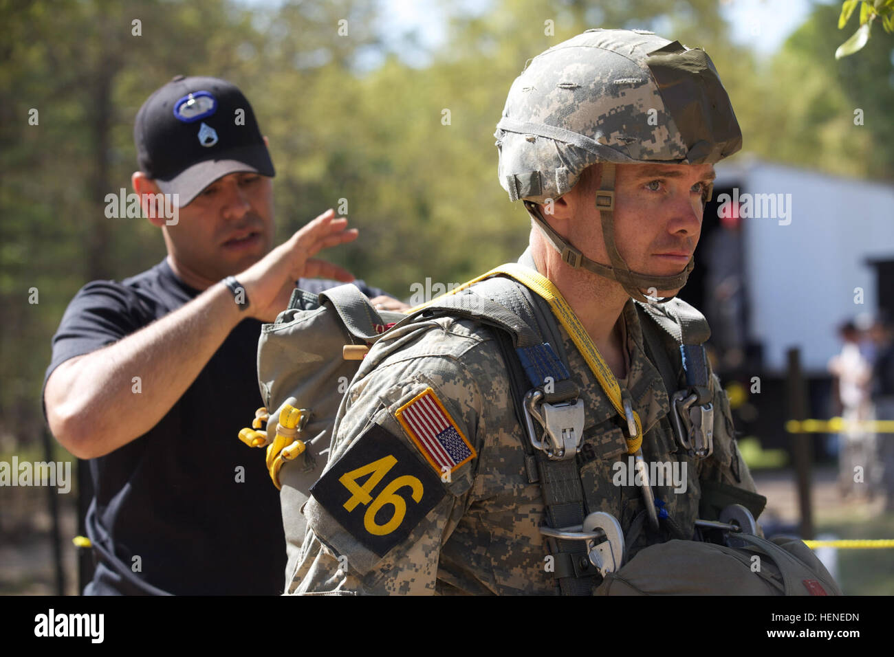U.S. Army Staff Sgt. Kelly Davis (right), assigned to the 75th Ranger ...