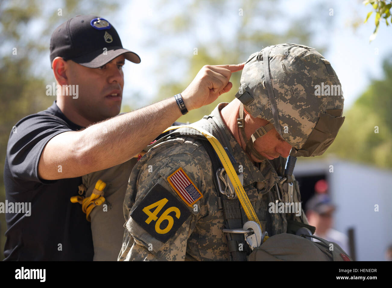 U.S. Army Staff Sgt. Kelly Davis (right), assigned to the 75th Ranger ...