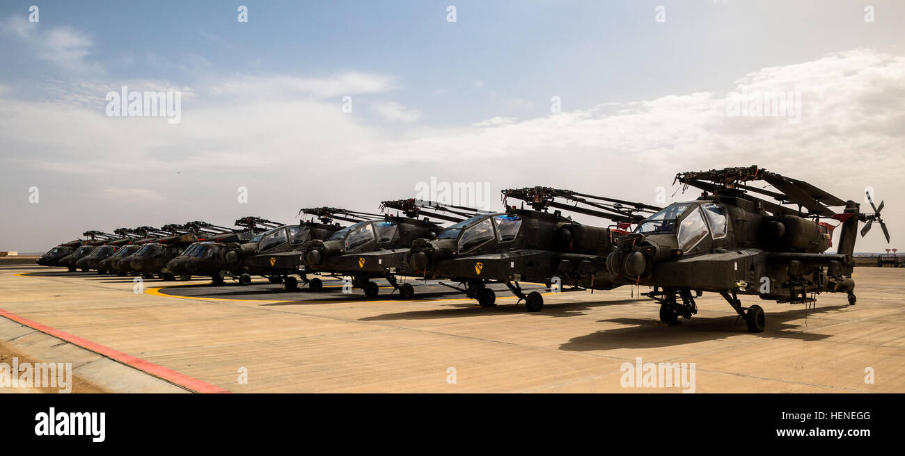 U.S. Army soldiers from the 42nd Combat Aviation Brigade prepare their ...