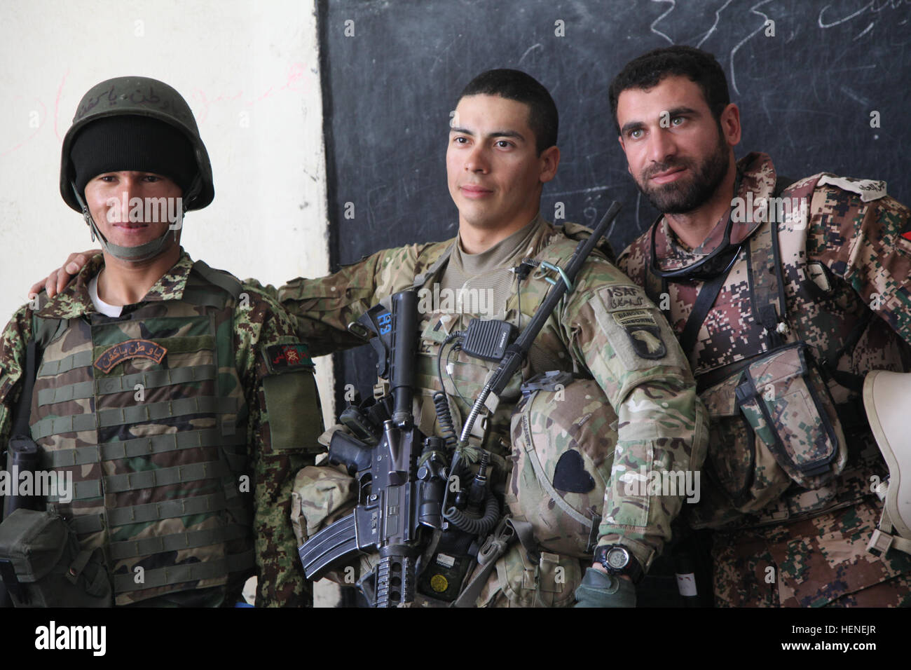 A U.S. Army first lieutenant, center, the commander of Alpha Company ...