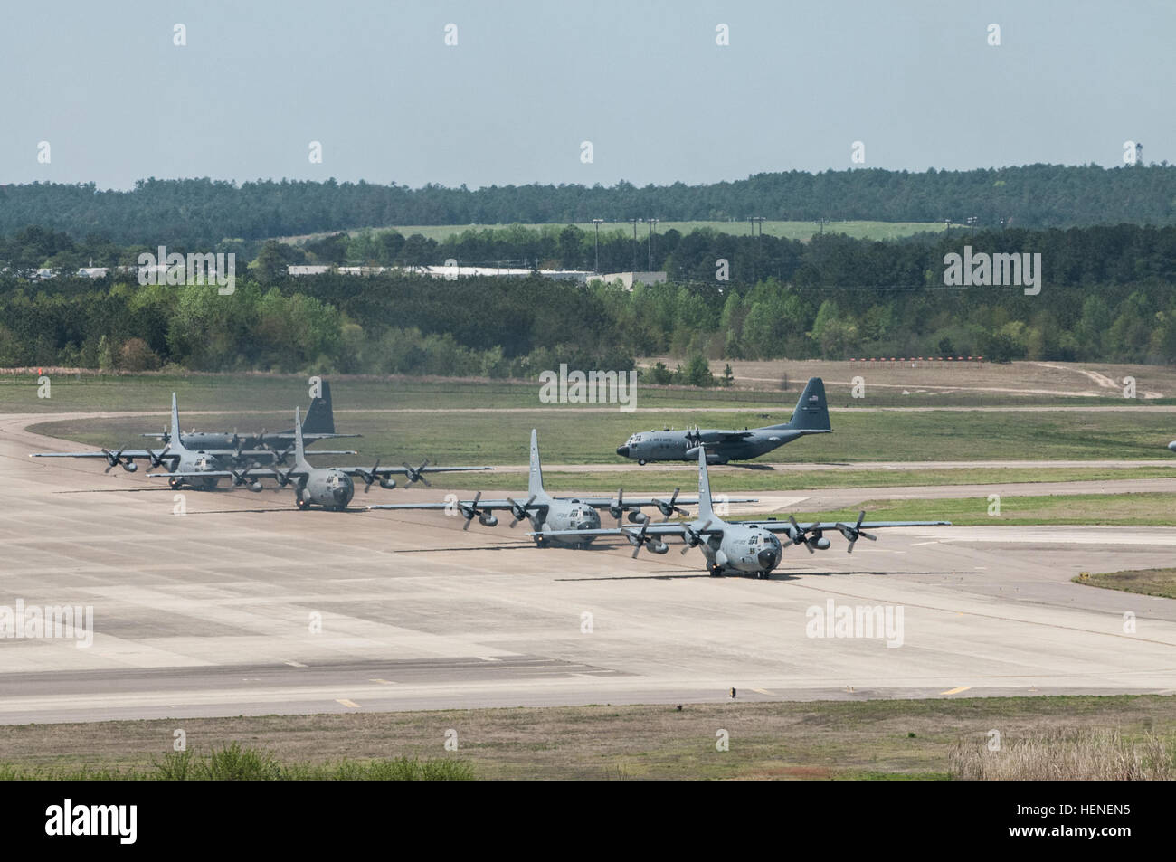 C-130H Hercules transports with the 440th Airlift Wing from Pope Army ...