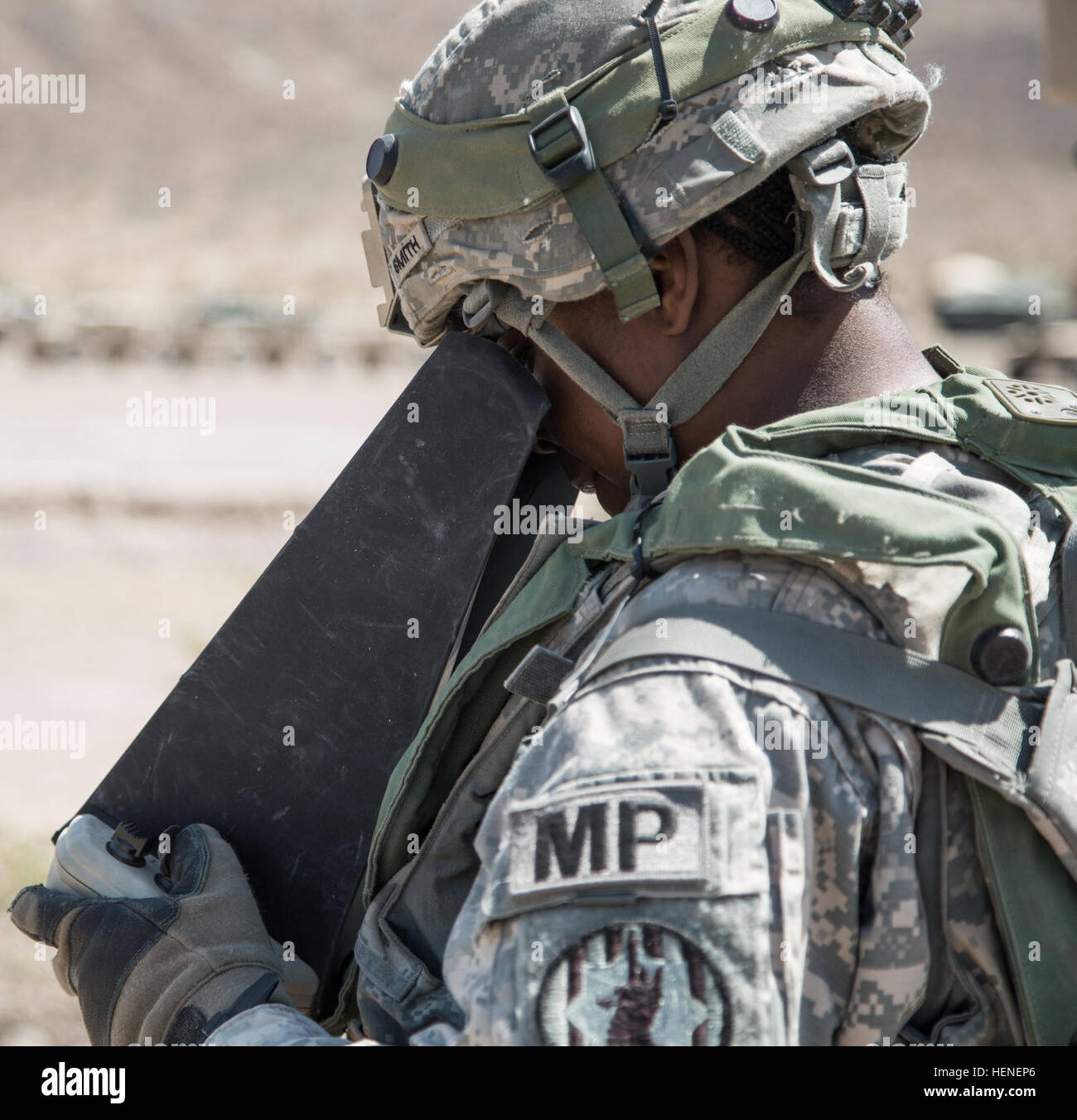FORT IRWIN, Calif. - A U.S. Army Soldier, assigned to 977th Military ...