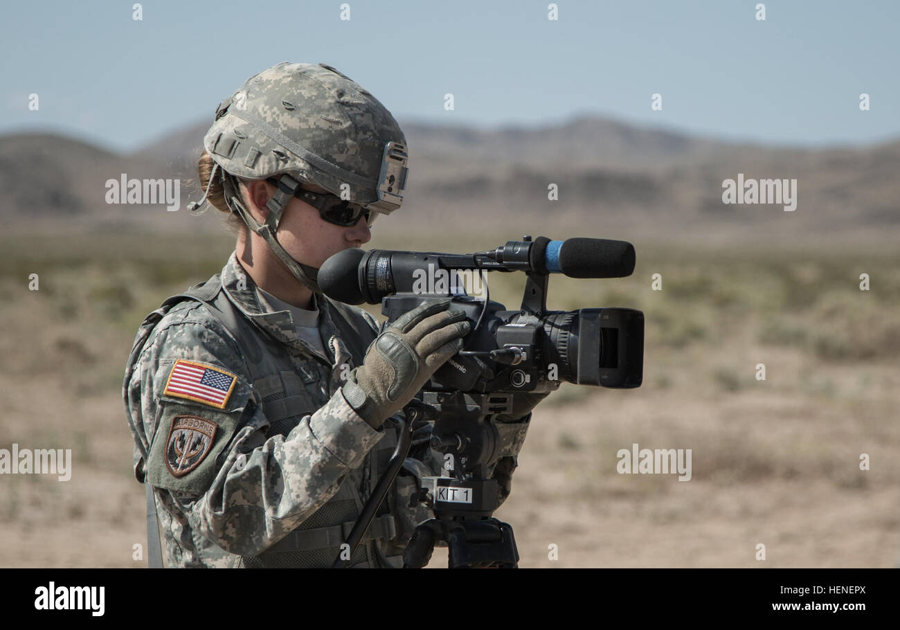 FORT IRWIN, Calif. - U.S. Army Cpl. Lindsay High, assigned to Vulture ...