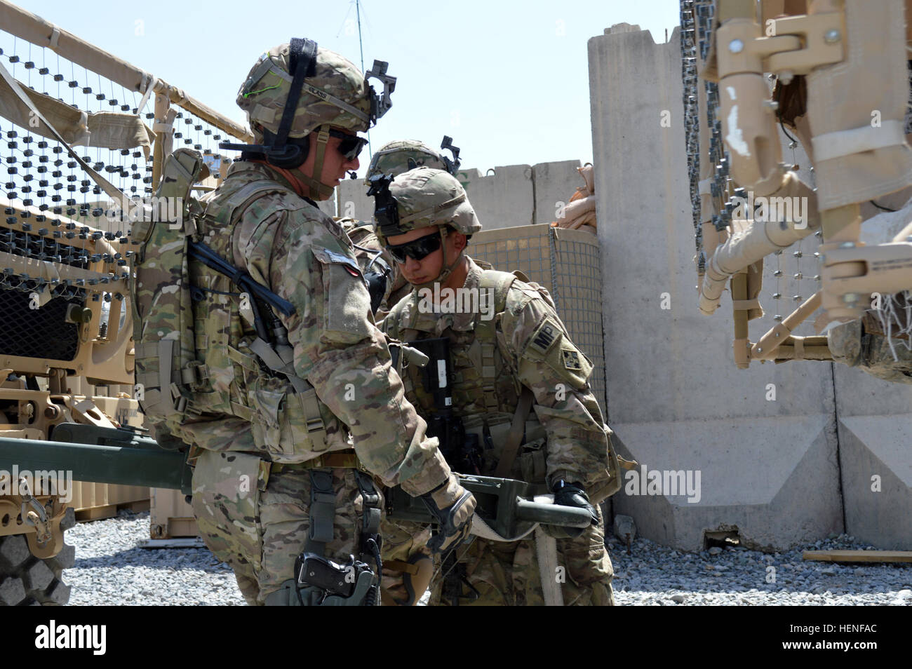 Sgt. Dalton Glass (left) and Pfc. Kevin DiGiulio, military policemen ...