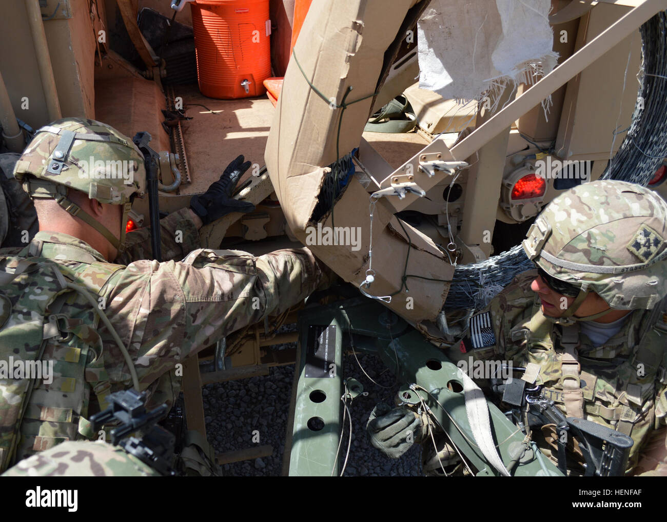 Sgt. Michael Kyle (left) and Spc. Richard Getts, military policemen ...