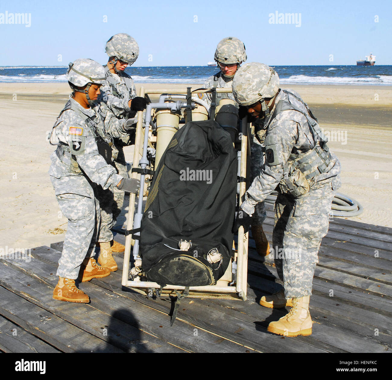 Members of the 40th Quartermaster Company, 45th Sustainment Brigade ...