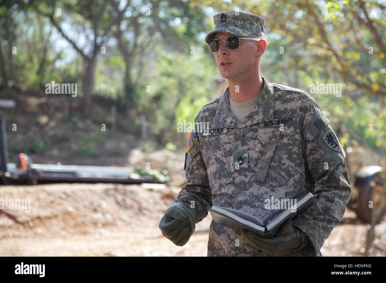 U.S. Army Sgt. 1st Class Justin Proulx, assigned to the 1430th Engineer ...