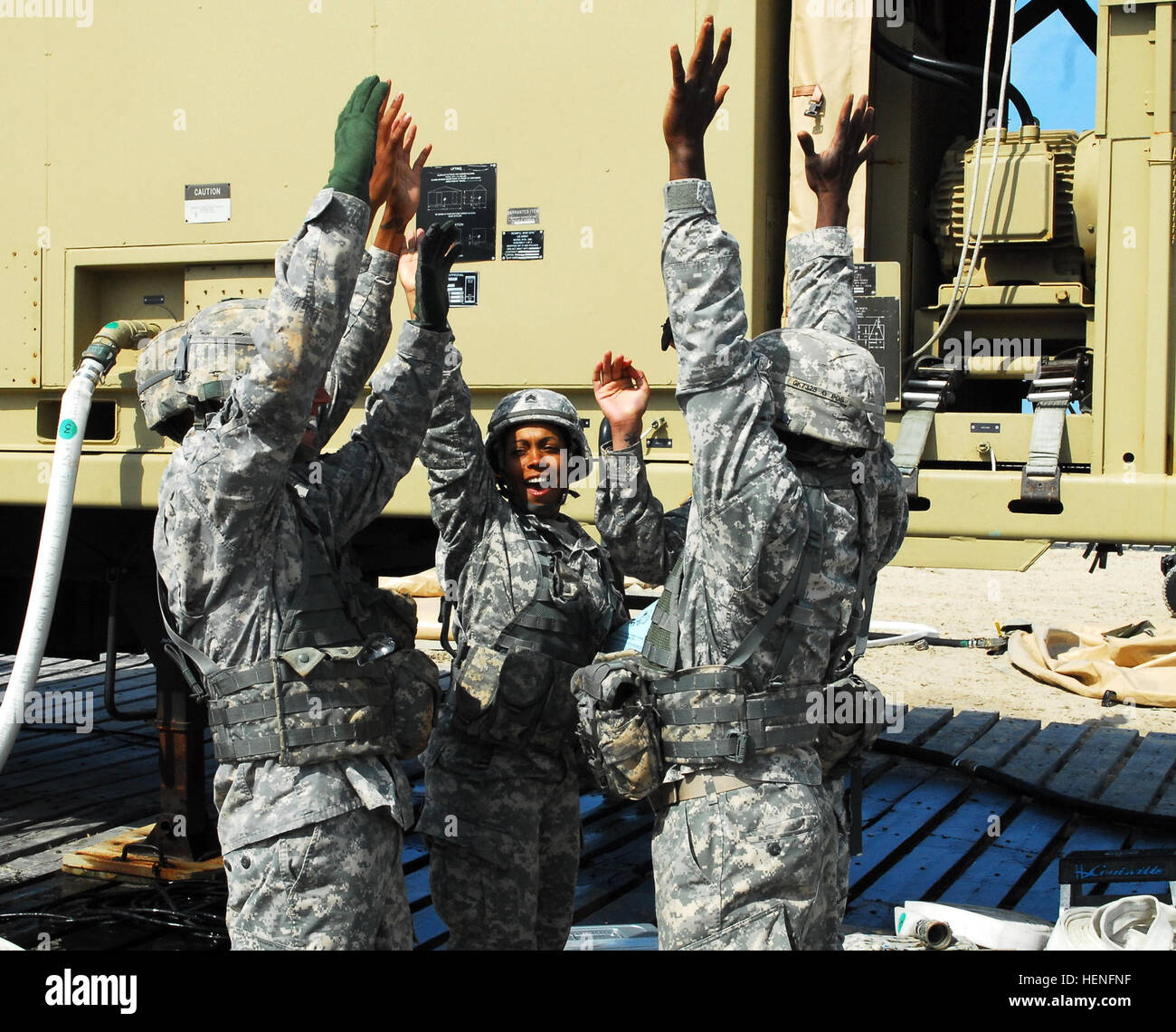 Members of the 40th Quartermaster Company, 45th Sustainment Brigade ...