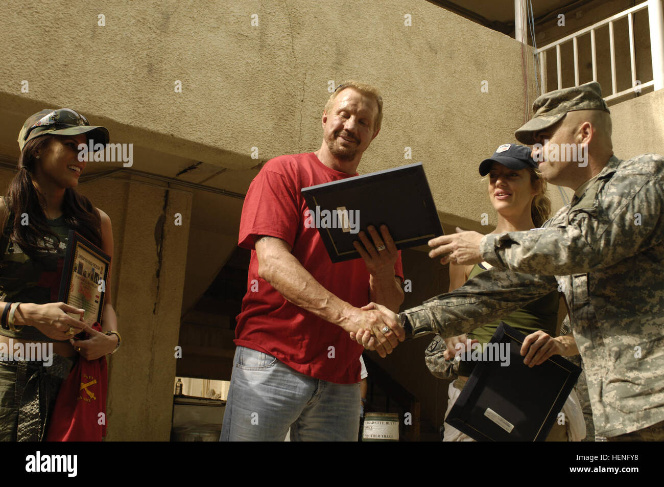 U.S. Army Maj. Robert Machen (right), executive officer for 5th ...