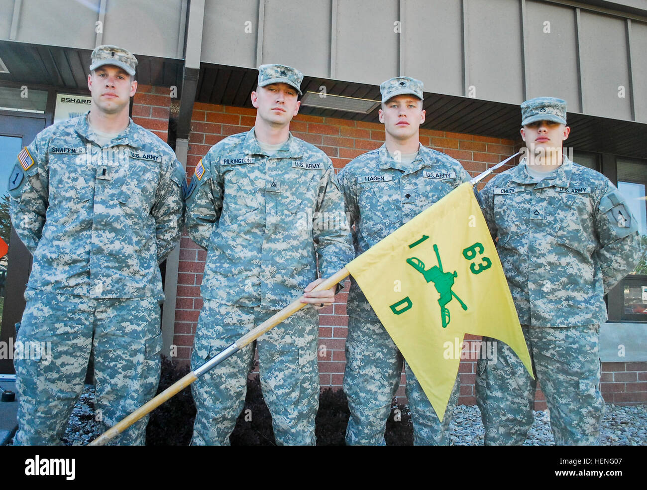 From left, 1st Lt. Nathan Shaffner, Sgt. Daniel Pilkington, Spc ...