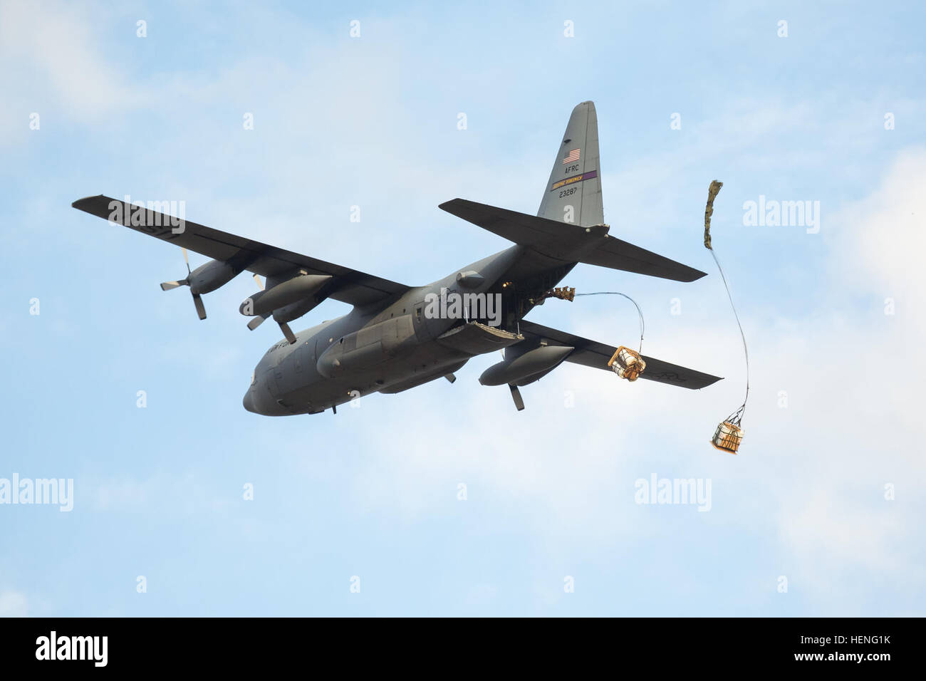 A U.S. Air Force Lockheed C-130 Hercules belonging to the 96th Airlift ...