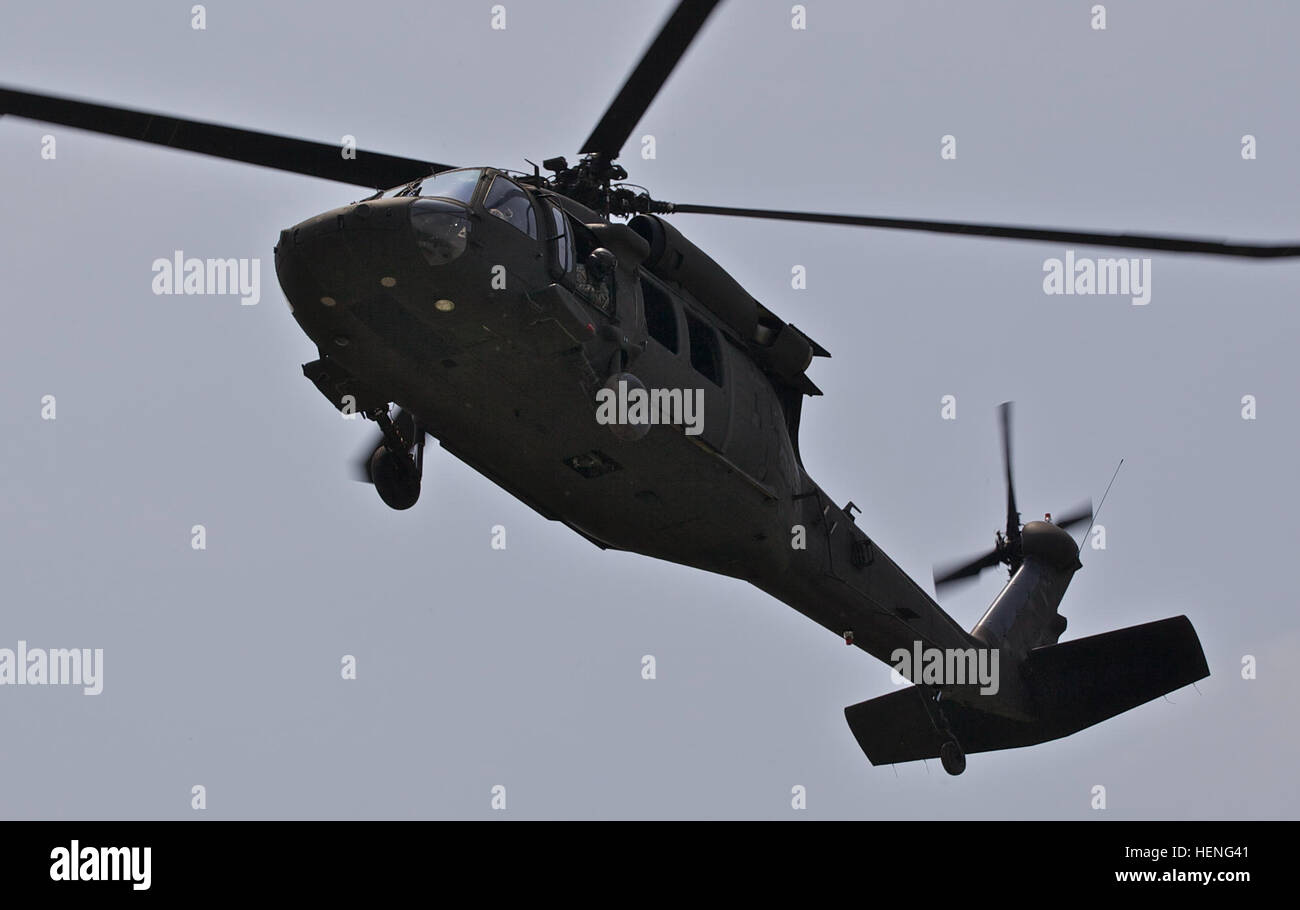 A U.S. Army Blackh Hawk helicopter, assigned to 2nd Battalion, 224th ...