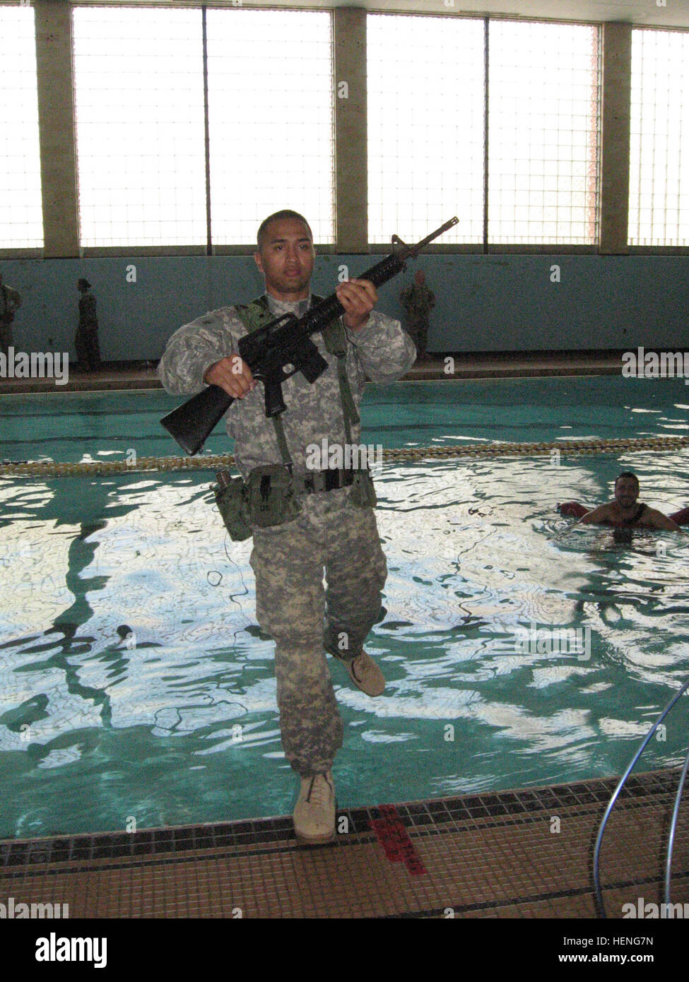 A U.S. Army officer candidate from Bravo Company, 3rd Battailon, 11th ...