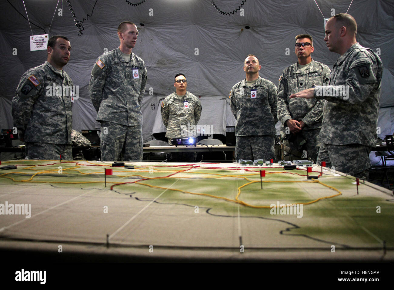 Sixteenth Sustainment Brigade Commander Col. Scott Murray (far right ...