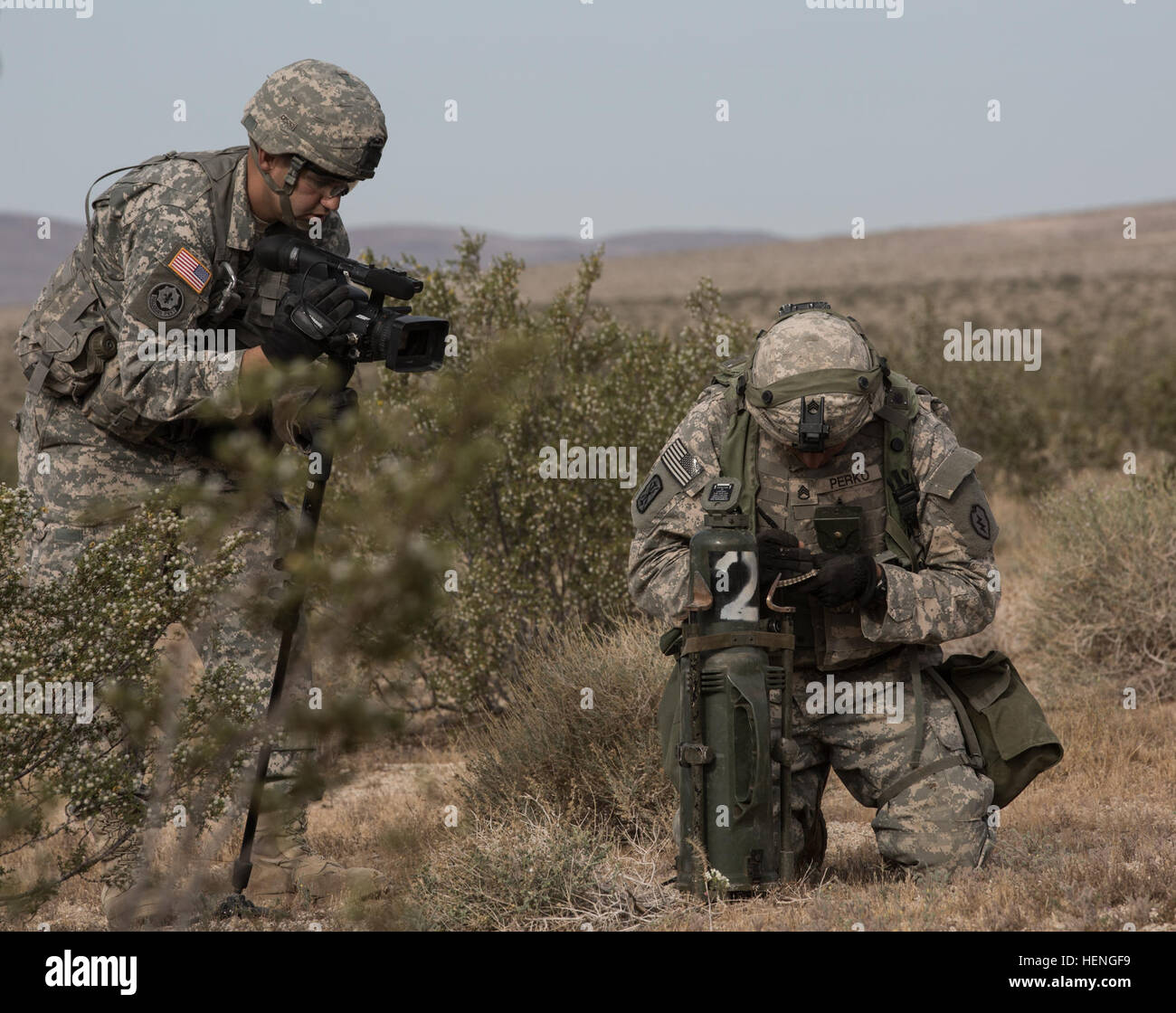 FORT IRWIN, Calif. - U.S. Army Spc. Charles Probst, assigned to Vulture ...