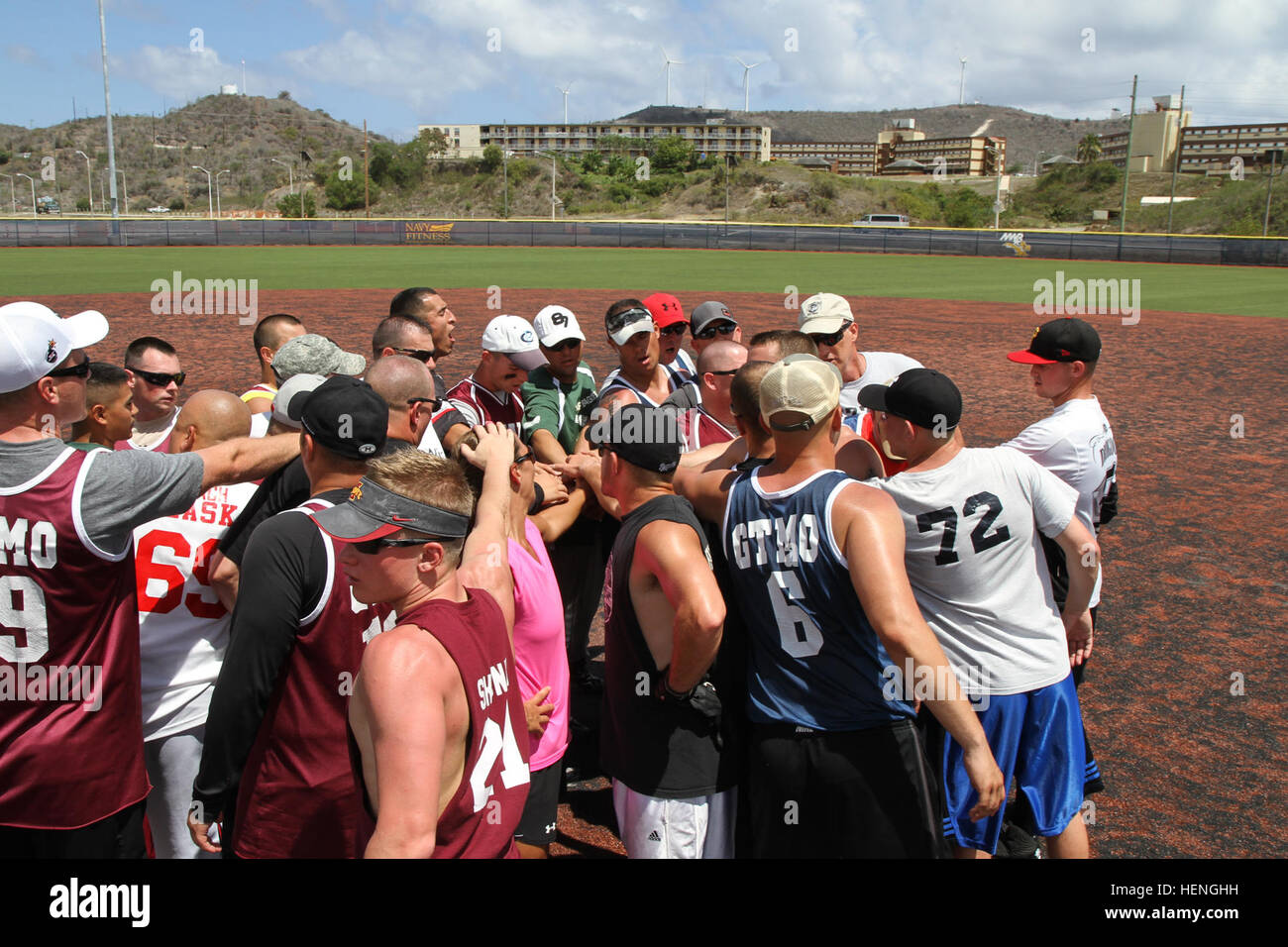 The Army Gold and Army Black softball teams celebrate their ...