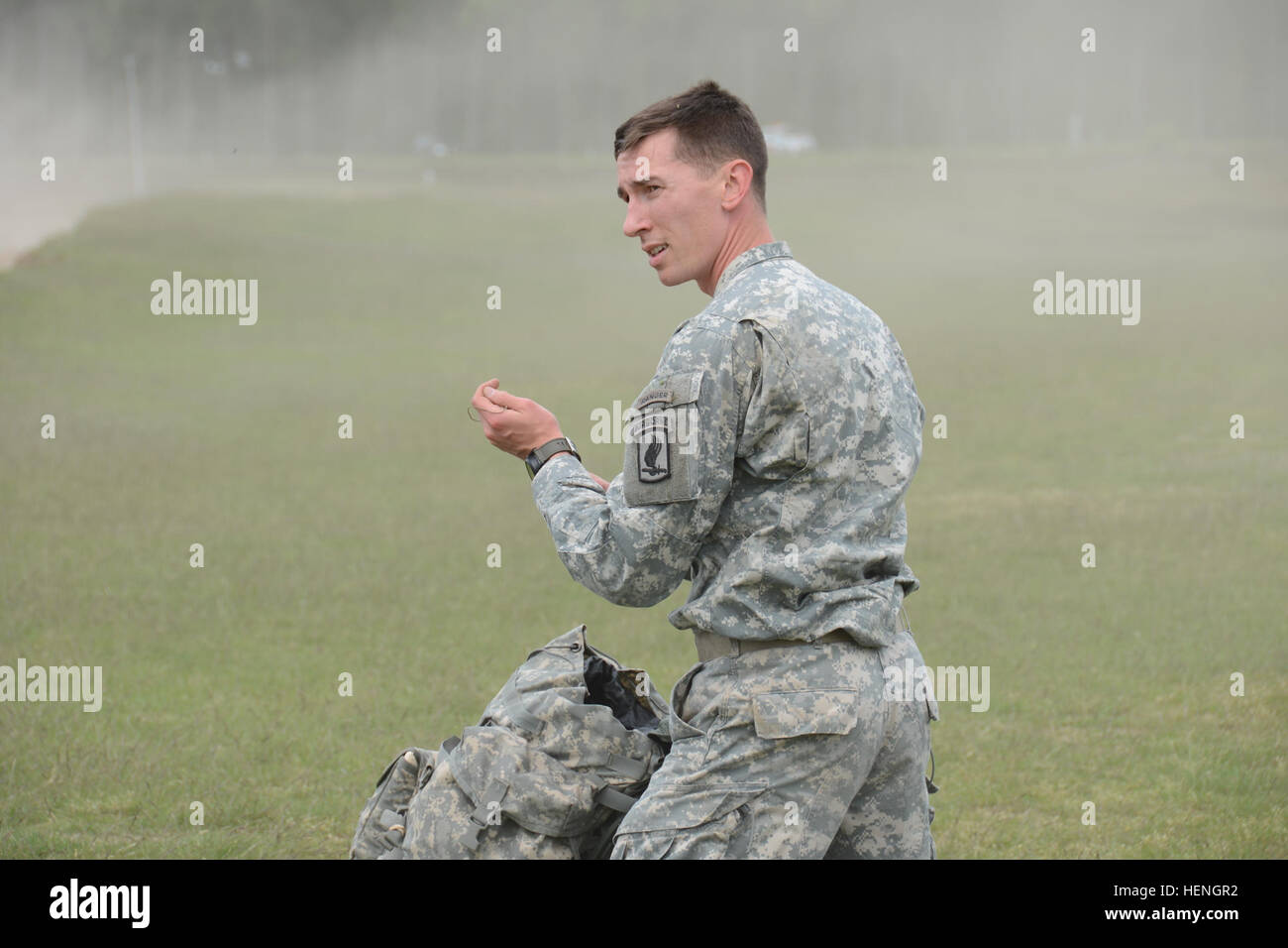 U.S. Army Capt. Bradford Morgan, a paratrooper with the 2nd Battalion ...