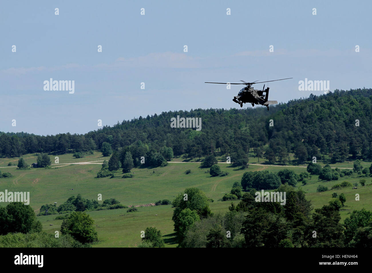AH-64 Apache helicopters from 3rd Battalion, 158th Aviation Regiment ...