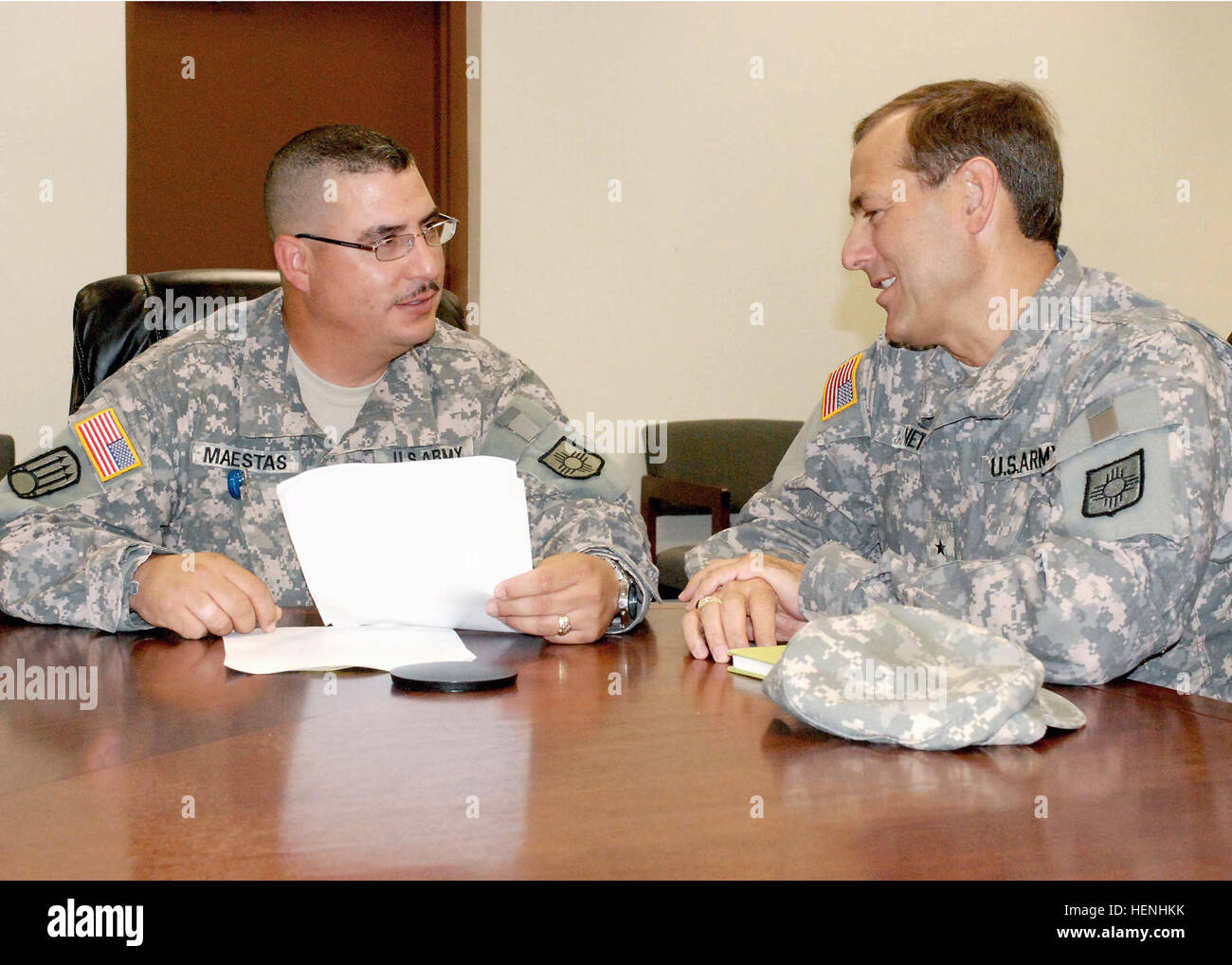 Army Capt. David Maestas, director of J-6, updates Army Brig. Gen ...