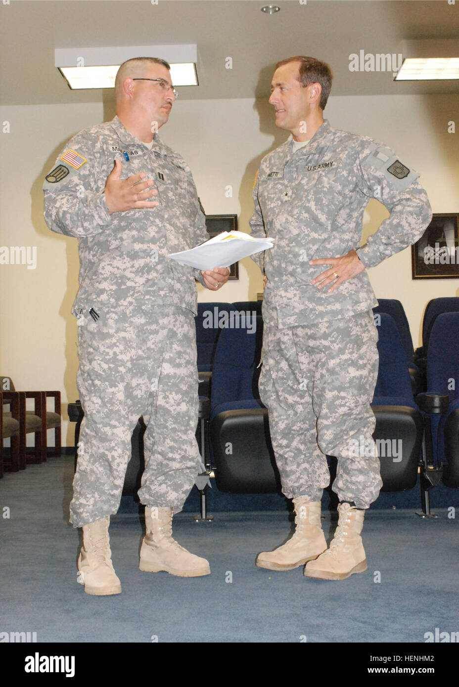 Army Capt. David Maestas, director of J-6, updates Army Brig. Gen ...
