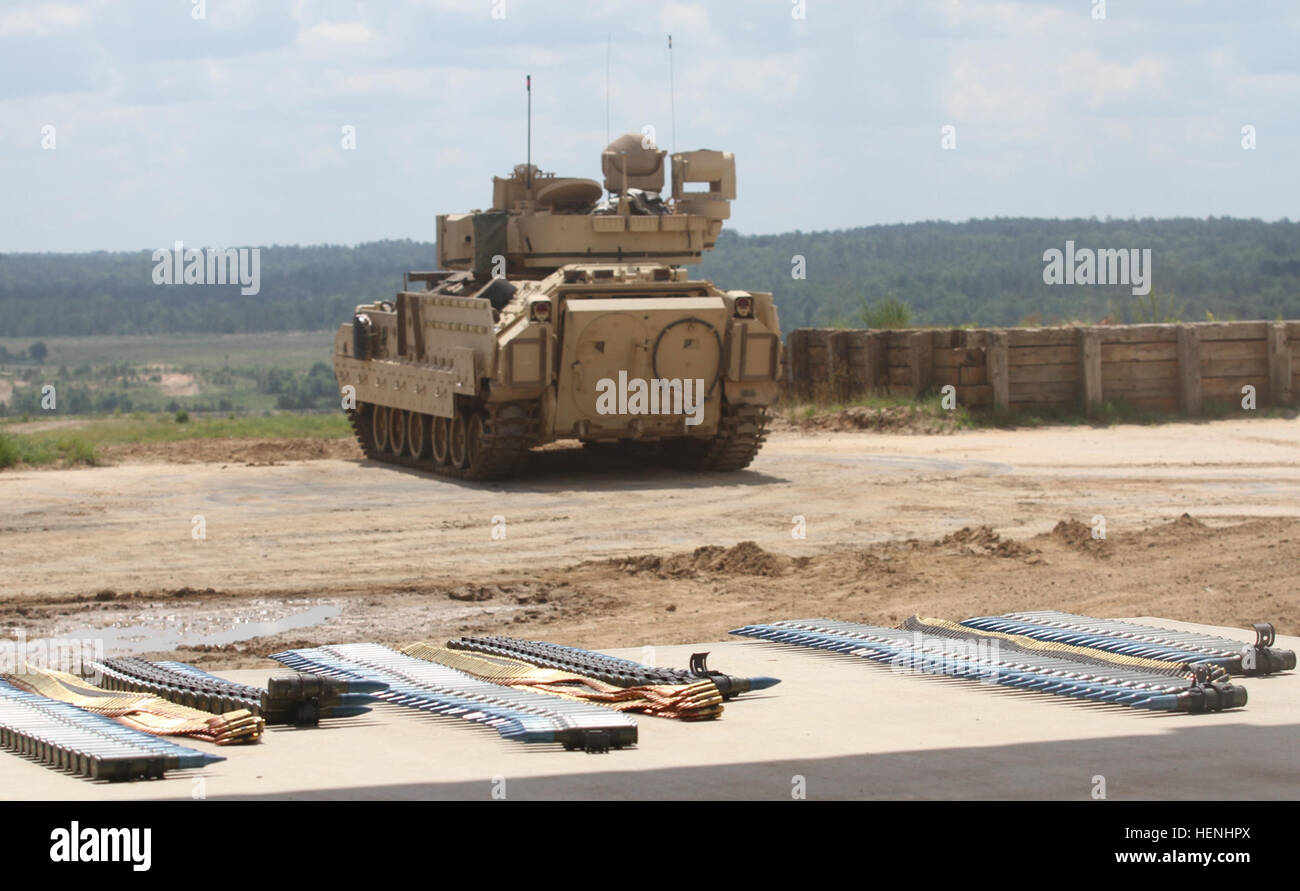 An M2 Bradley Fighting Vehicle belonging to Baker Company, 1st ...