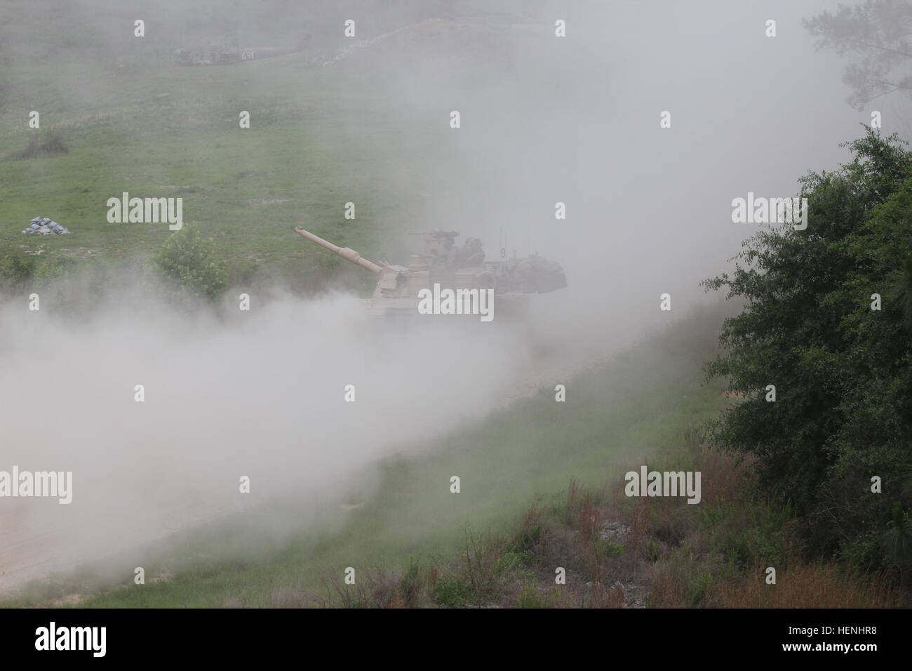 An M1A2 Abrams tank from Destroyer Company, 1st Battalion, 15th ...