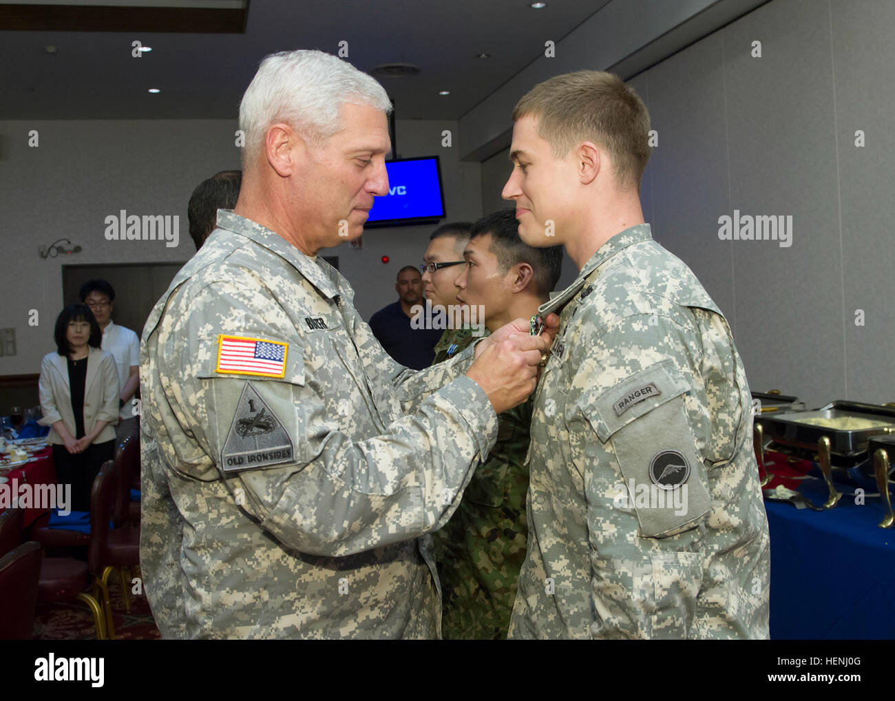 A U.S. Army officer assigned to Army Japan and I Corps (Forward) at ...