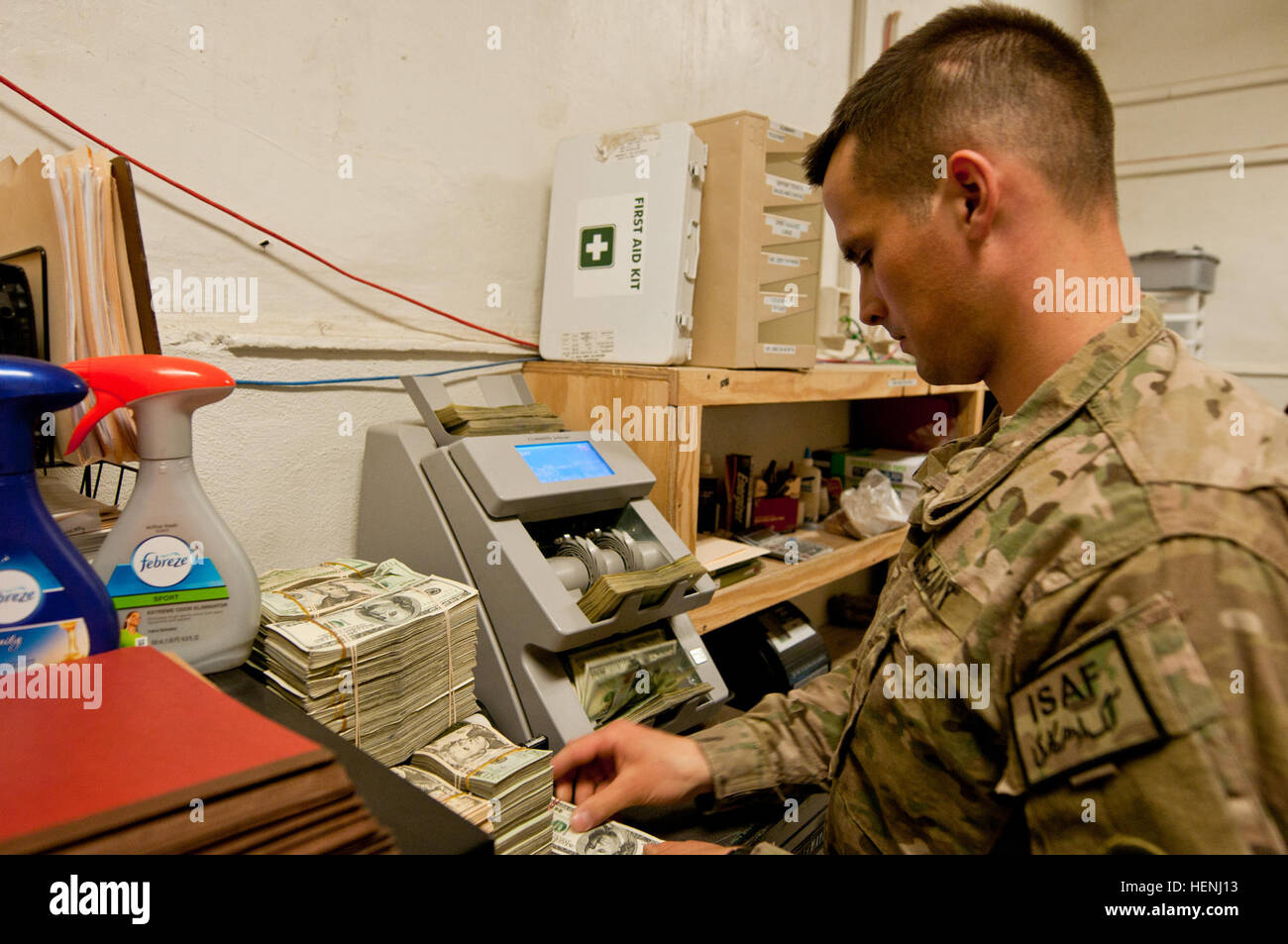Capt. Walt Simkins, the deputy disbursing officer assigned to the 368th ...