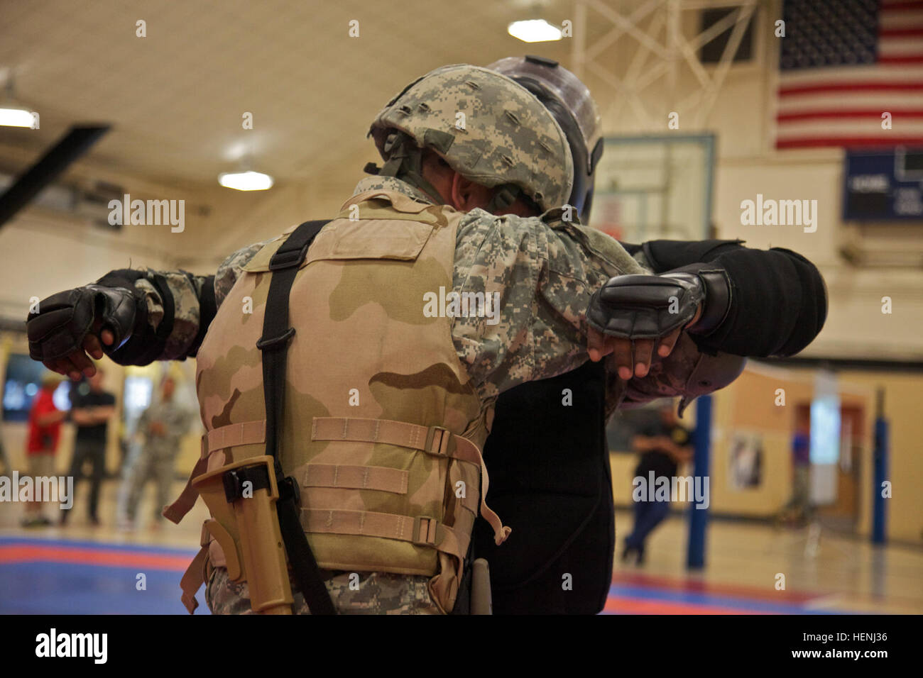 U.S. Army Sgt. Aaron Selfies, assigned to the 130th Chemical Company ...