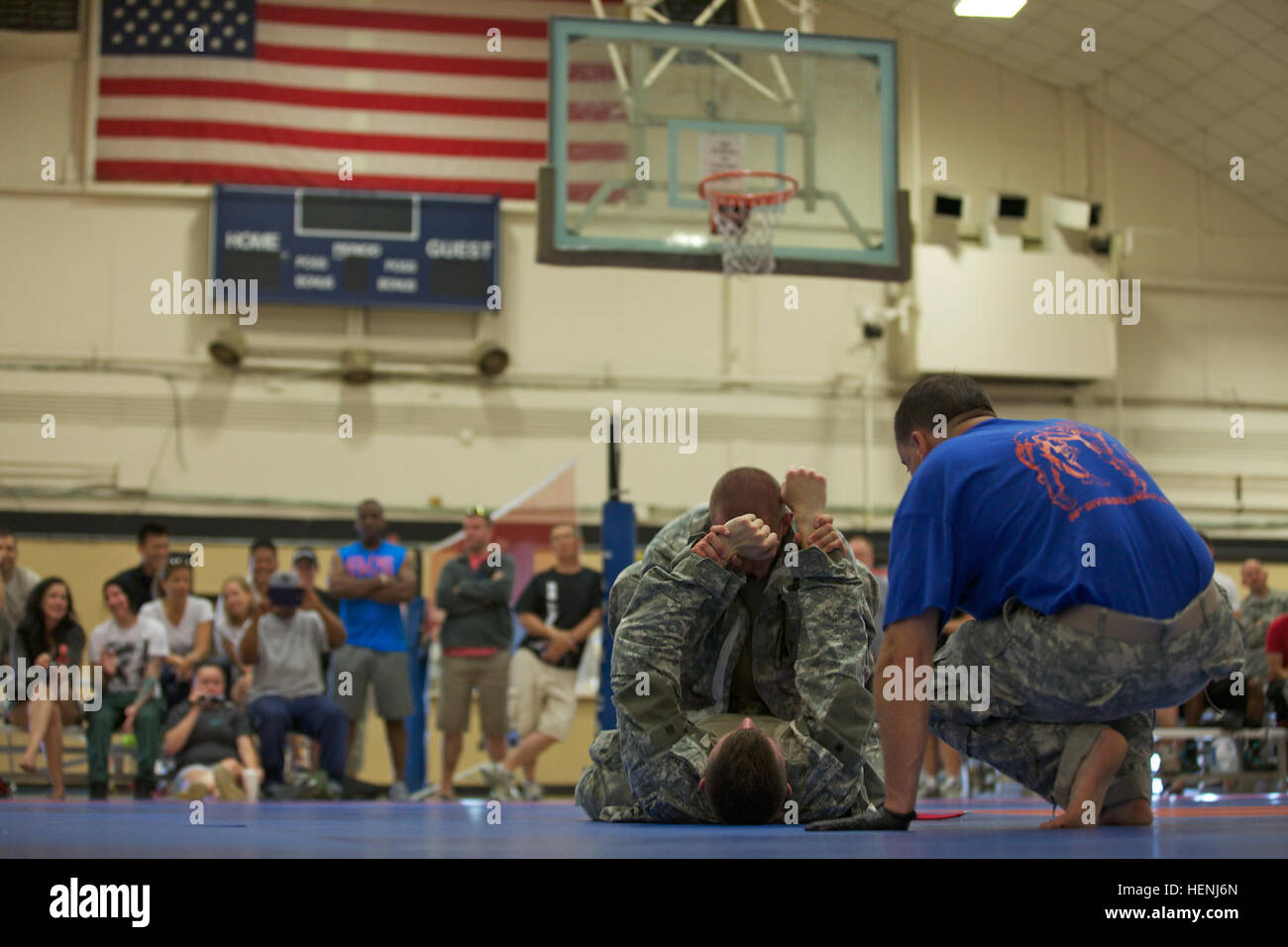 Soldiers, Airmen, and Marines compete in an Army Combatives Tournament ...