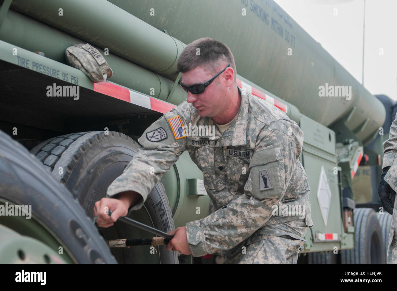 Spc. Sean Strack, a motor transport operator with the 773rd ...