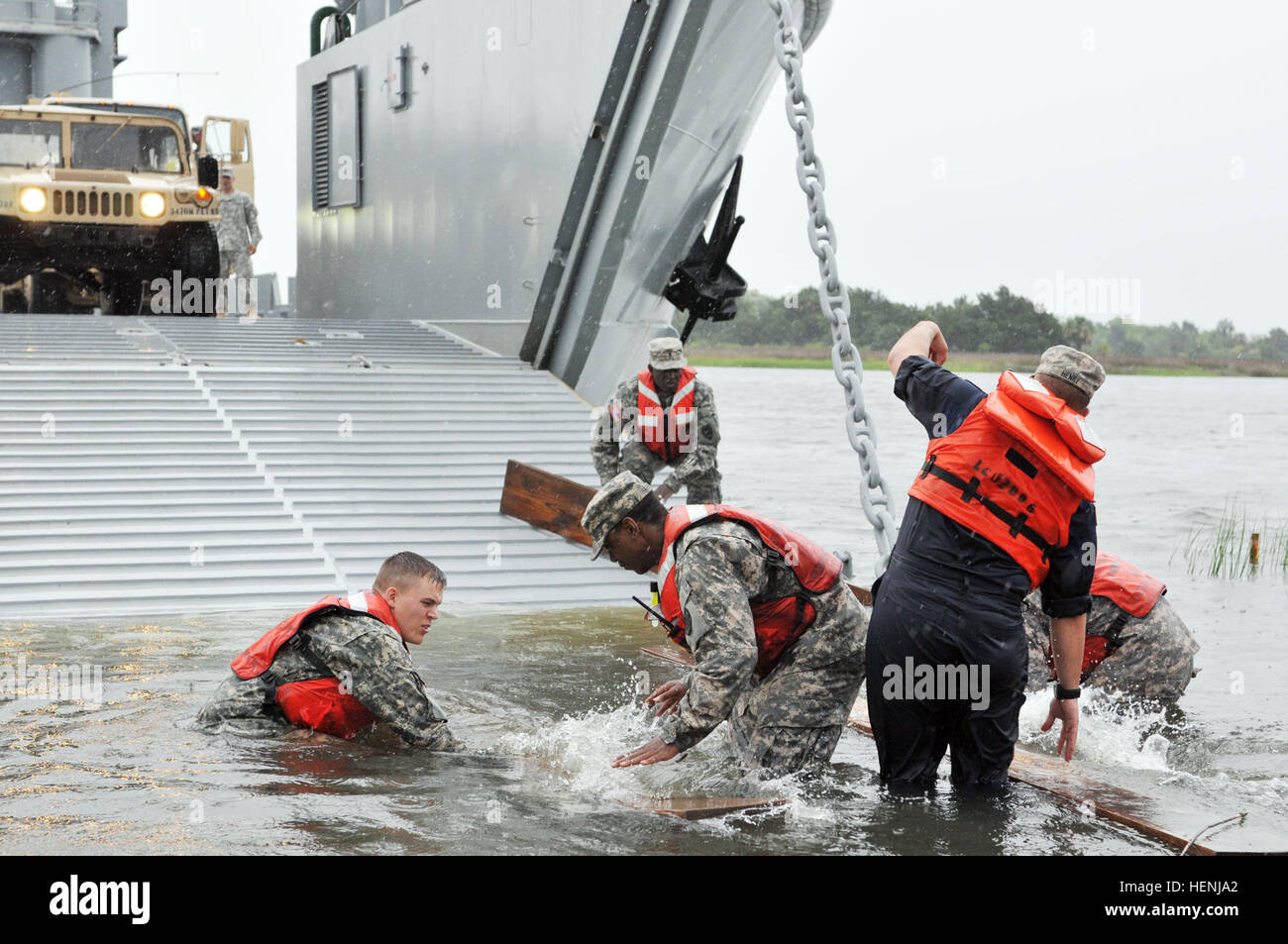 Watercraft operators from the 97th Transportation Company, out of Joint ...