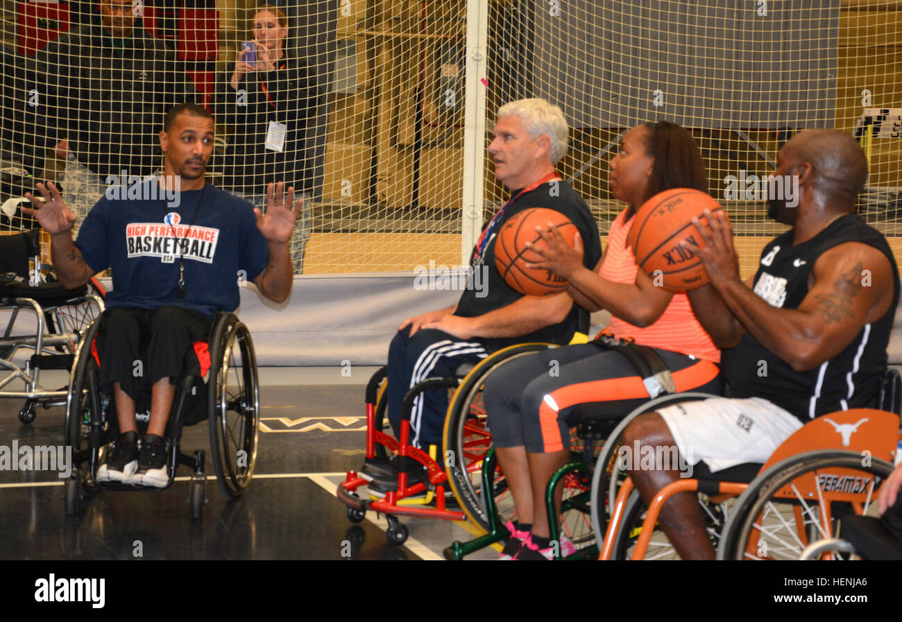 Wheelchair basketball coaches from left Rodney Williams and Jermell ...