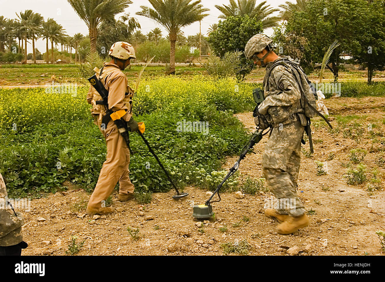 Spc. Chris Riley, a Washington, D.C., native, and an Iraqi Army soldier ...