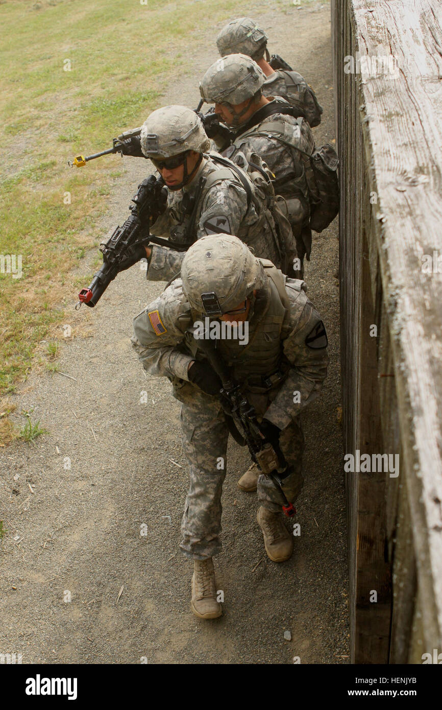 Soldiers from Company A, 2nd Battalion, 5th Cavalry Regiment, 1st ...