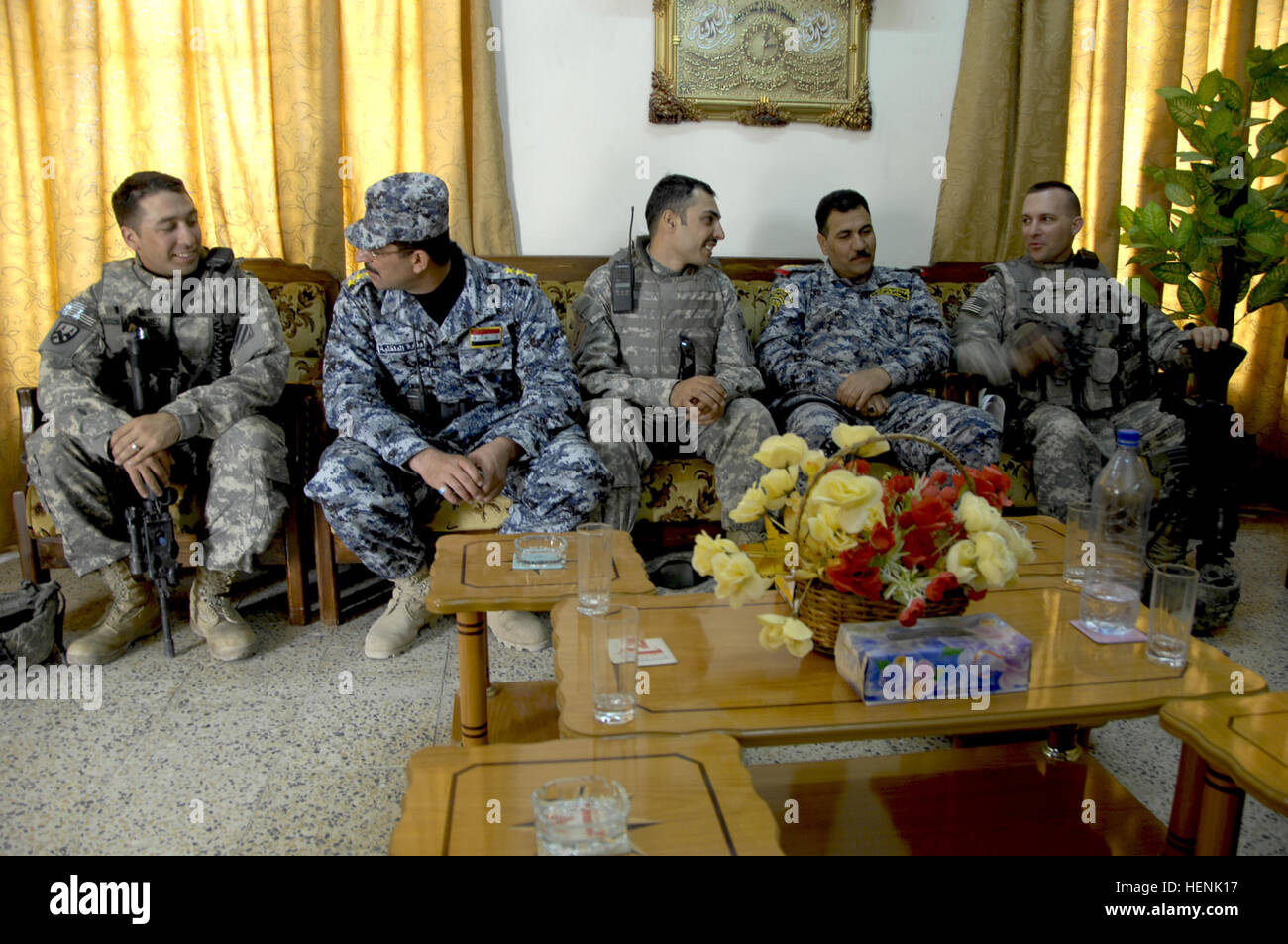 US Army Soldiers Command Group of the 3rd Squadron, 1st Cavalry, 3rd ...