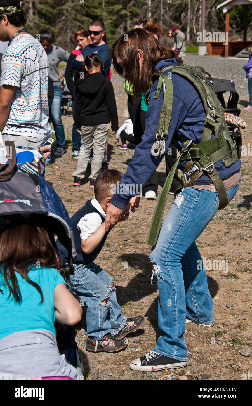 Children have fun and enjoy the day jumping out of a 34-foot tower at ...